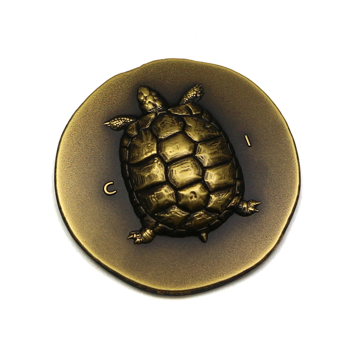 Gold Coin Numismatic Icons - Turtle 1 Oz 2023 Antique Standard